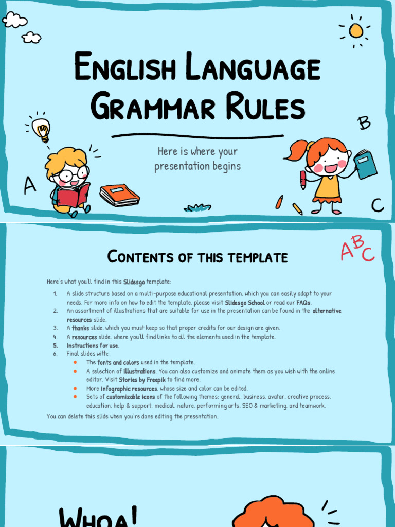 English Language Grammar Rules - by Slidesgo | PDF | Planets | Jupiter