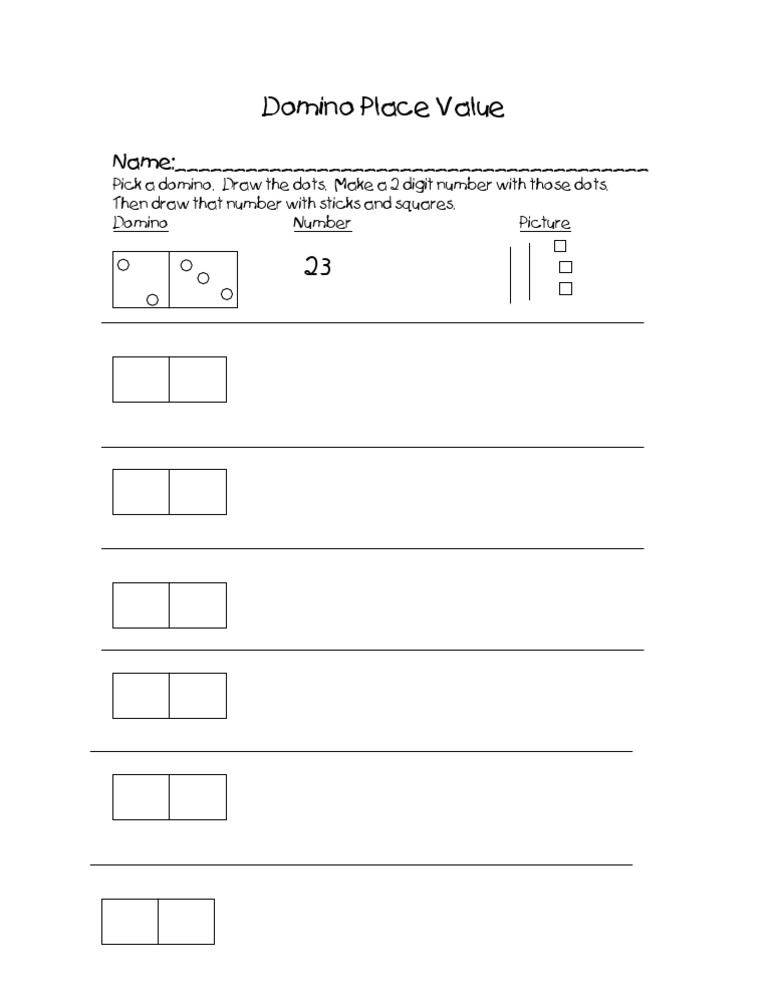 Domino Place Value | PDF