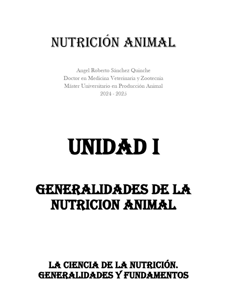 Nutrición Animal | PDF | Carbohidratos | Digestión