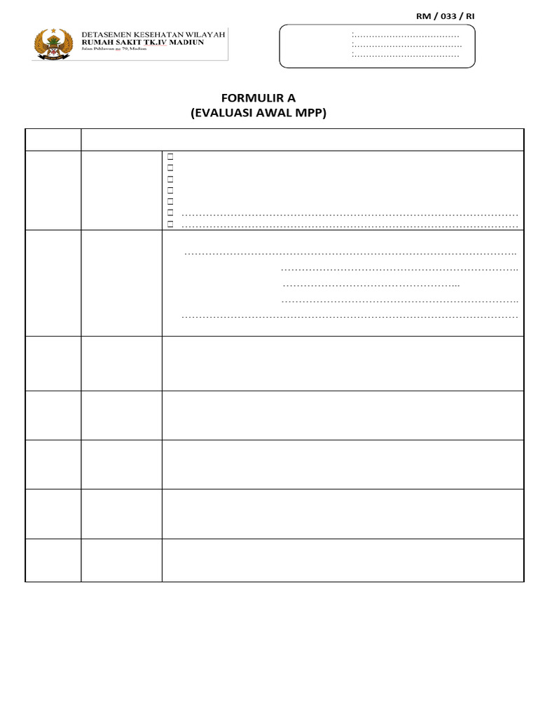 Form A Case Manager | PDF