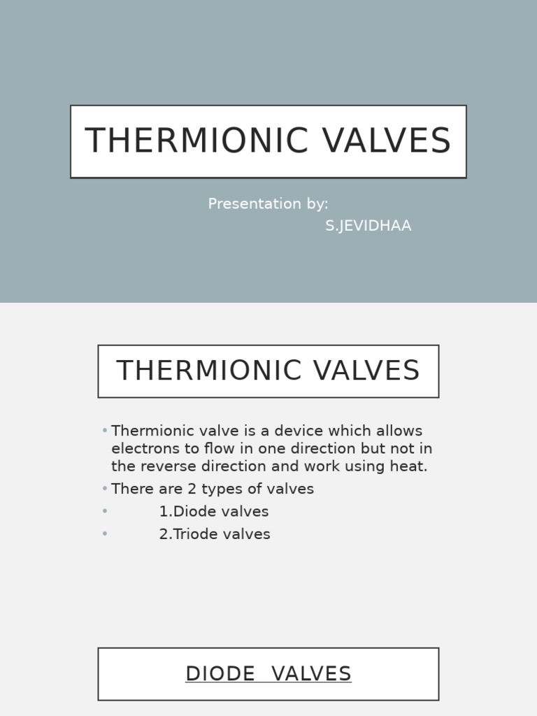 Understanding Thermionic Valves | PDF