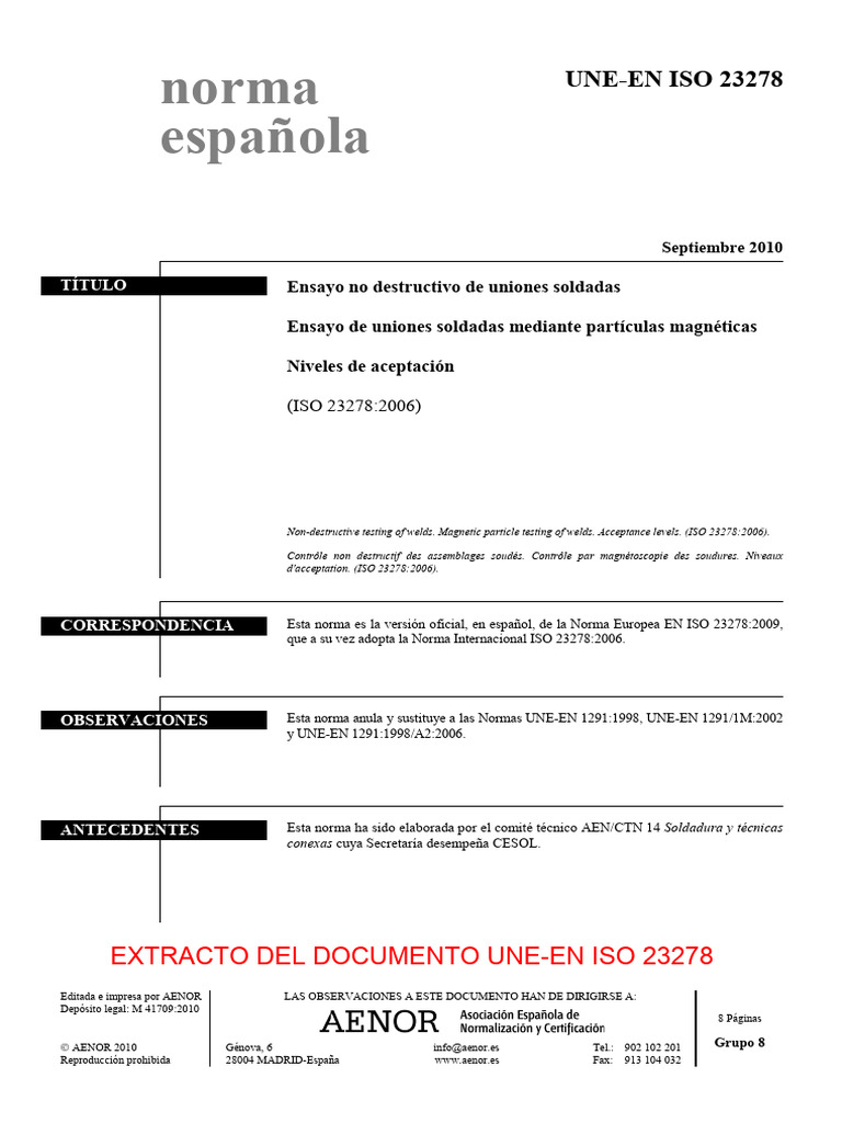 (Ex) Une-En Iso 23278 2010 | PDF | Física Aplicada e Interdisciplinaria | Rieles