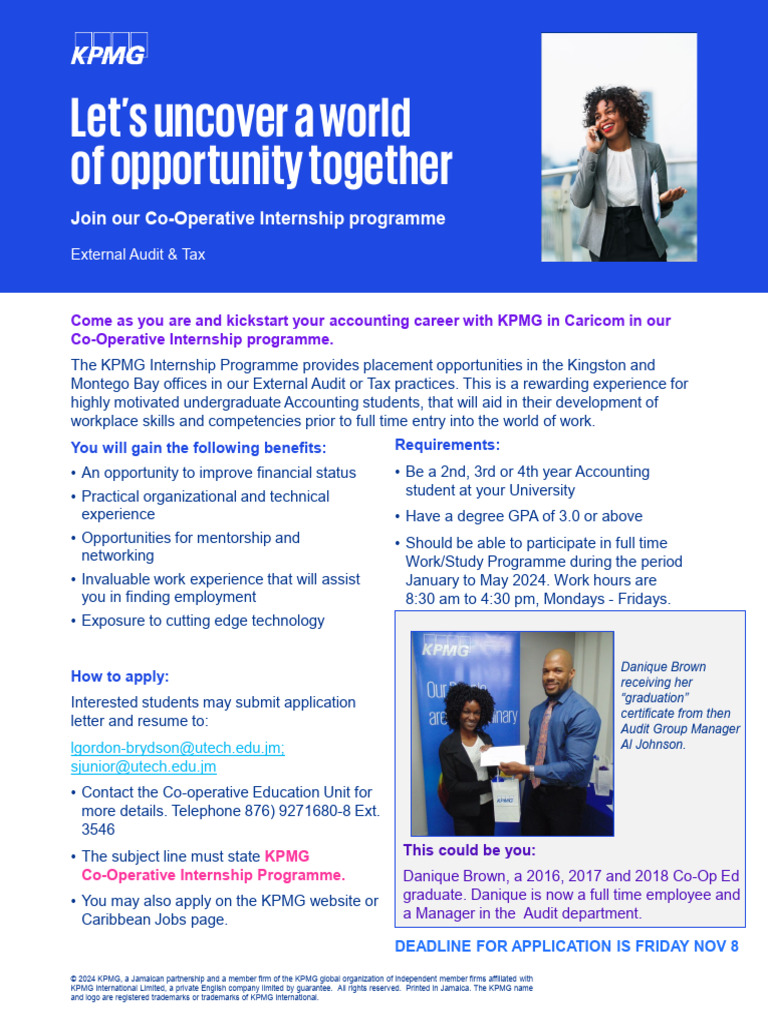 Co-OP Intern Flyer 2025 UTECH | PDF | Internship | Job Hunting