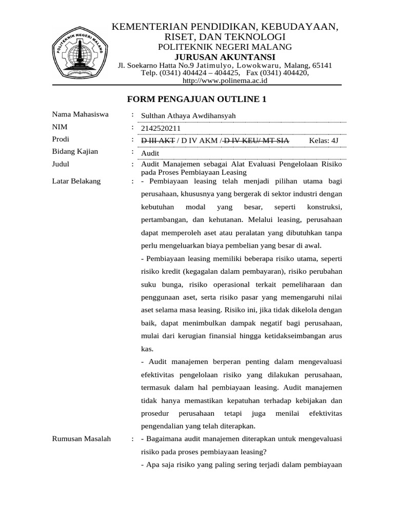 O1 - Sulthan Athaya Awdihansyah - 4J - Audit | PDF