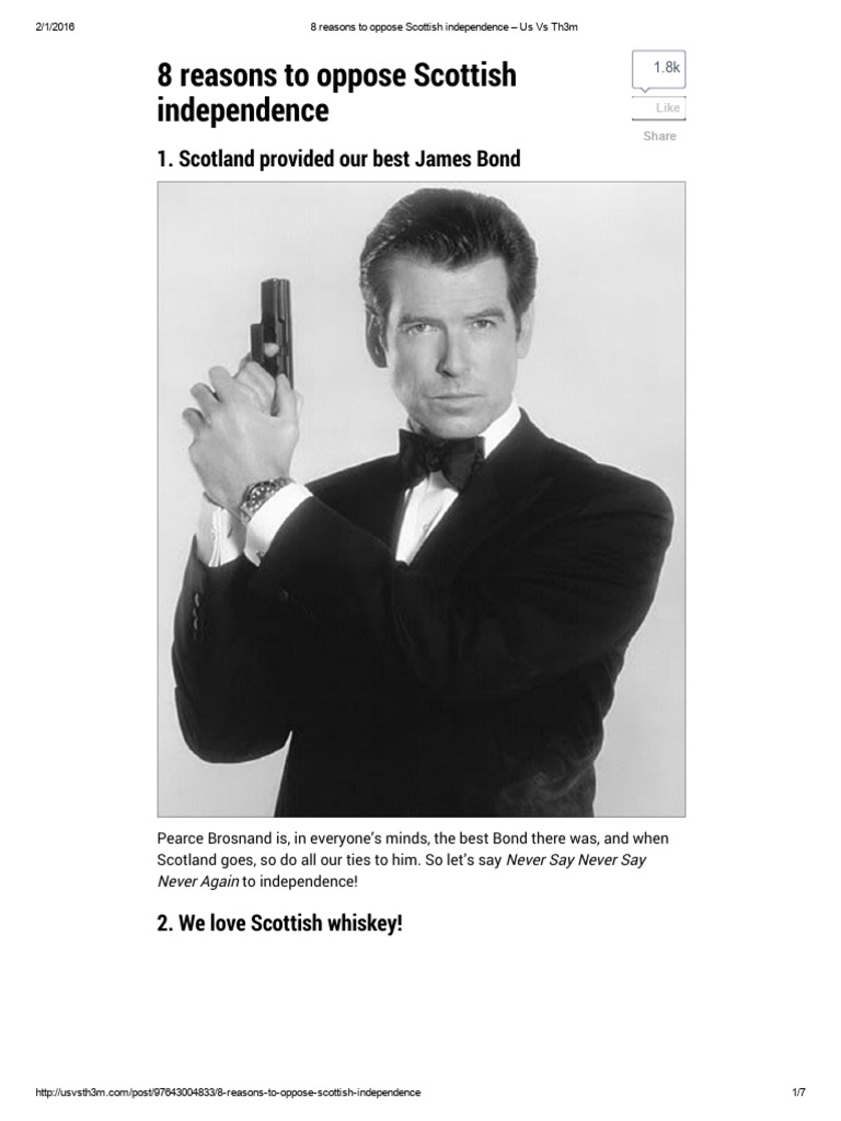 8 Reasons To Oppose Scottish Independence - Us Vs Th3m | PDF | Scotland