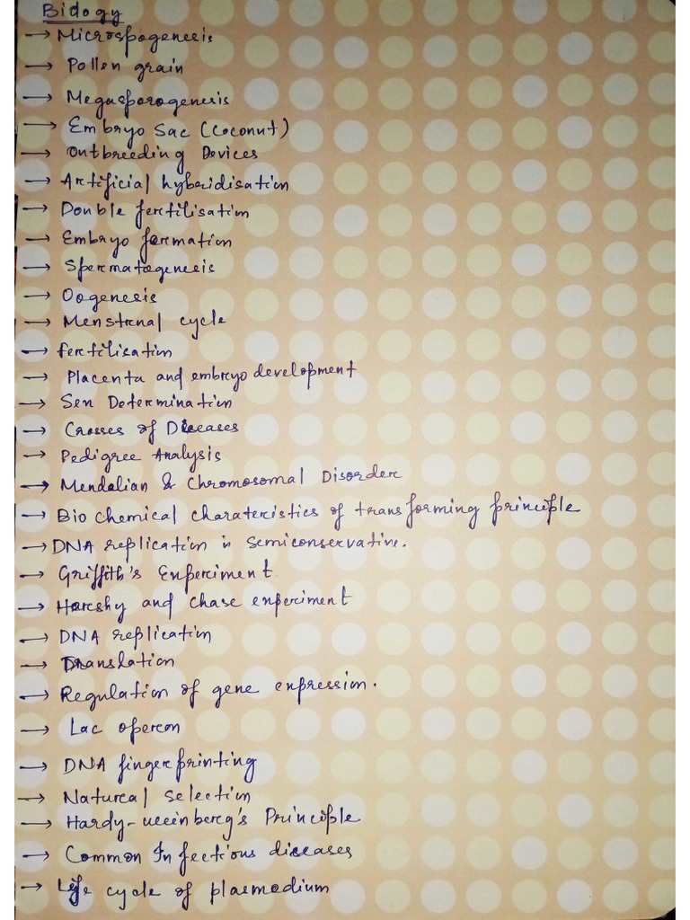 Important Topics of Biology | PDF