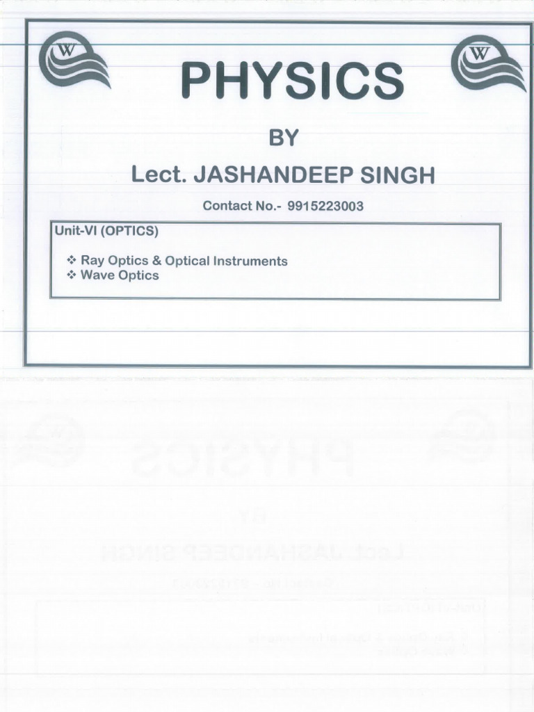 UNIT 6 Physics Class 12 | PDF