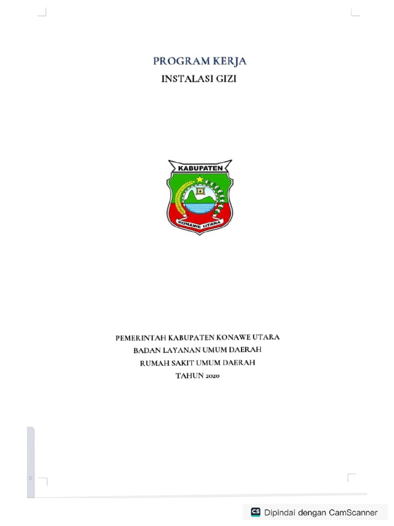 Program kerja Instalasi Gizi | PDF