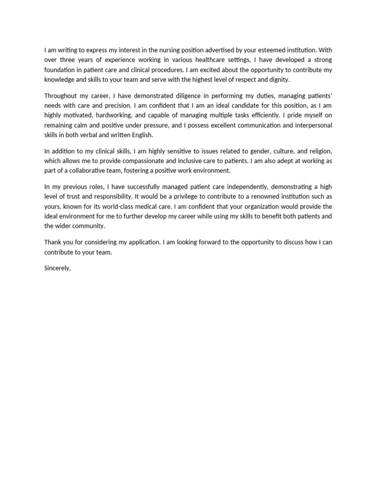 Ireland Cover Letter Sample | PDF