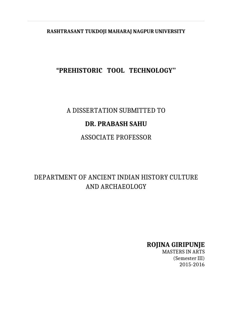 Prehistoric Tool Technology Overview | PDF | Stone Age | Paleolithic