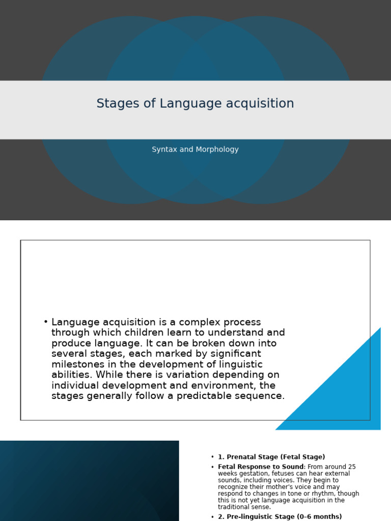 Stages of Language Acquisition | PDF | Language Acquisition | Language ...