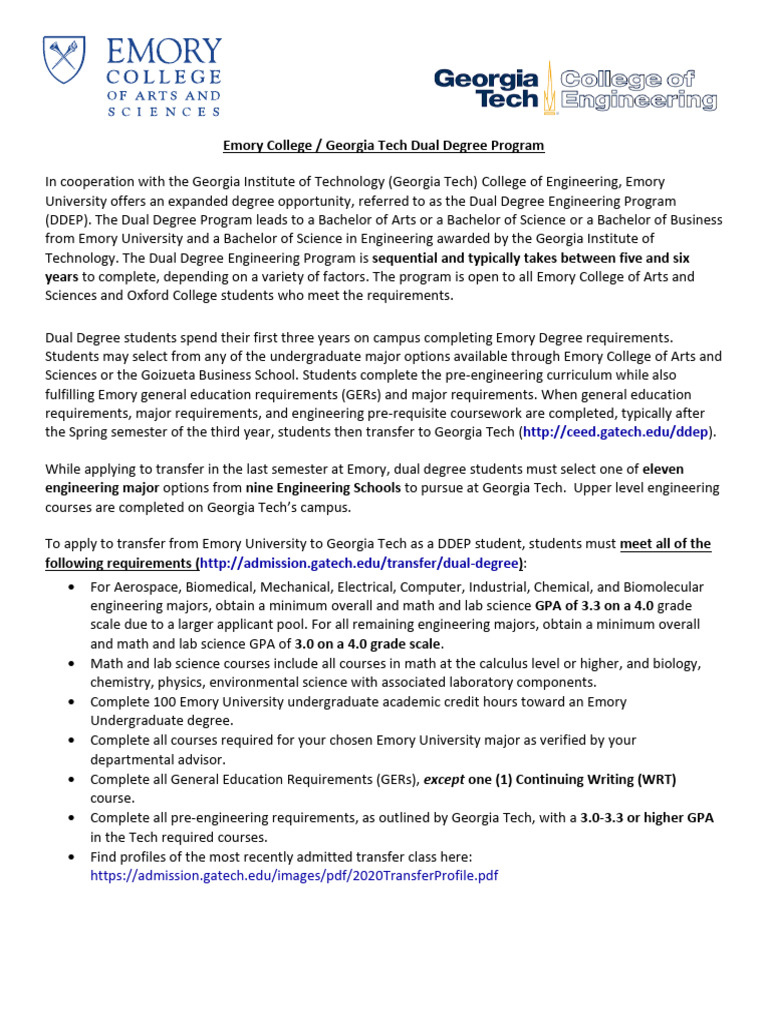 Emory dual-degree-handbook | PDF | Student Financial Aid In The United ...