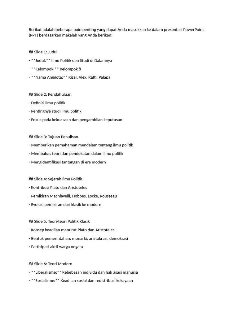 Berikut Adalah Beberapa Poin Penting Yang Dapat Anda Masukkan Ke Dalam ...