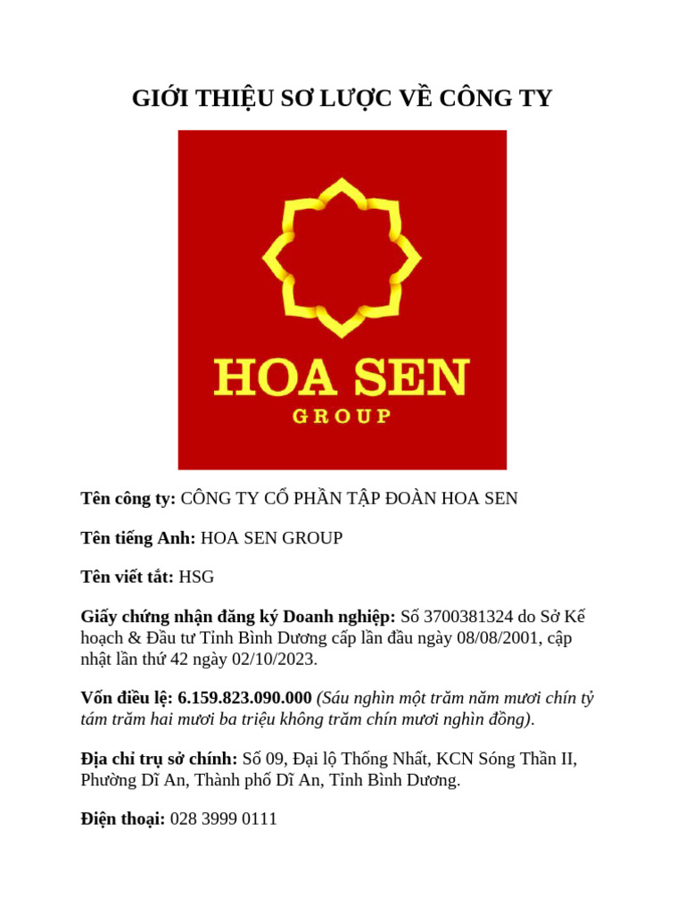 Tôn Hoa Sen | PDF