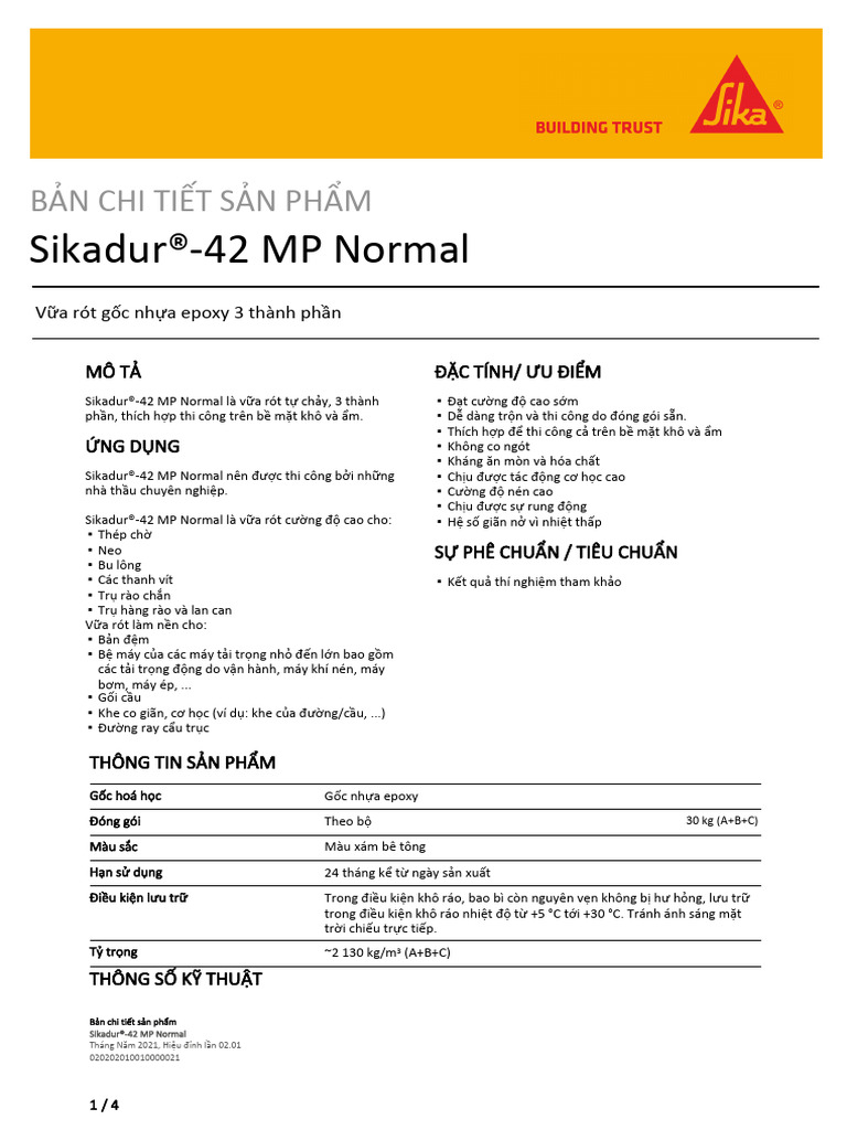 Sikadur 42 MP Normal | PDF
