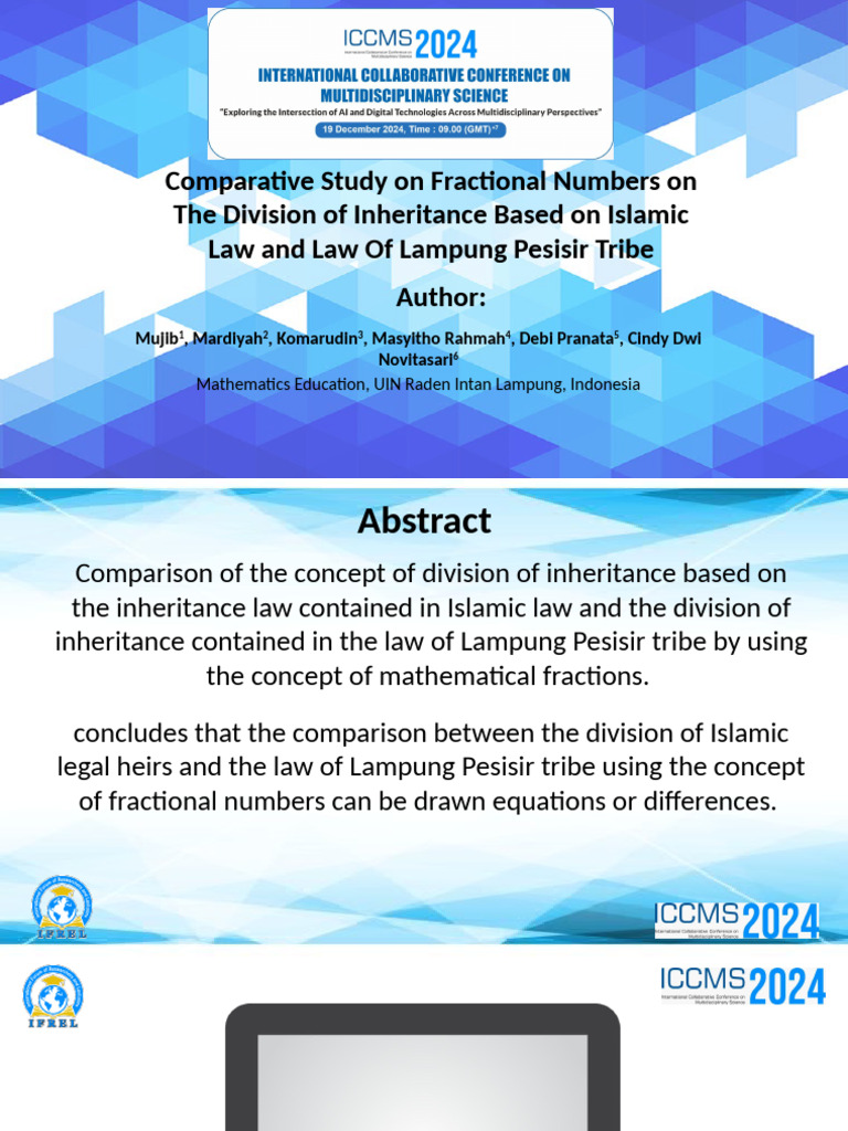 Template Presentation ICCMS 2024 | PDF