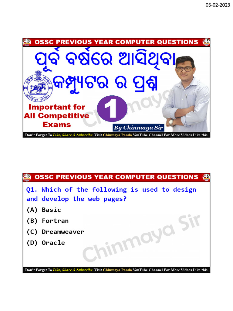 Ossc CGL Pyq Part 1 | PDF | Computer Virus | Malware