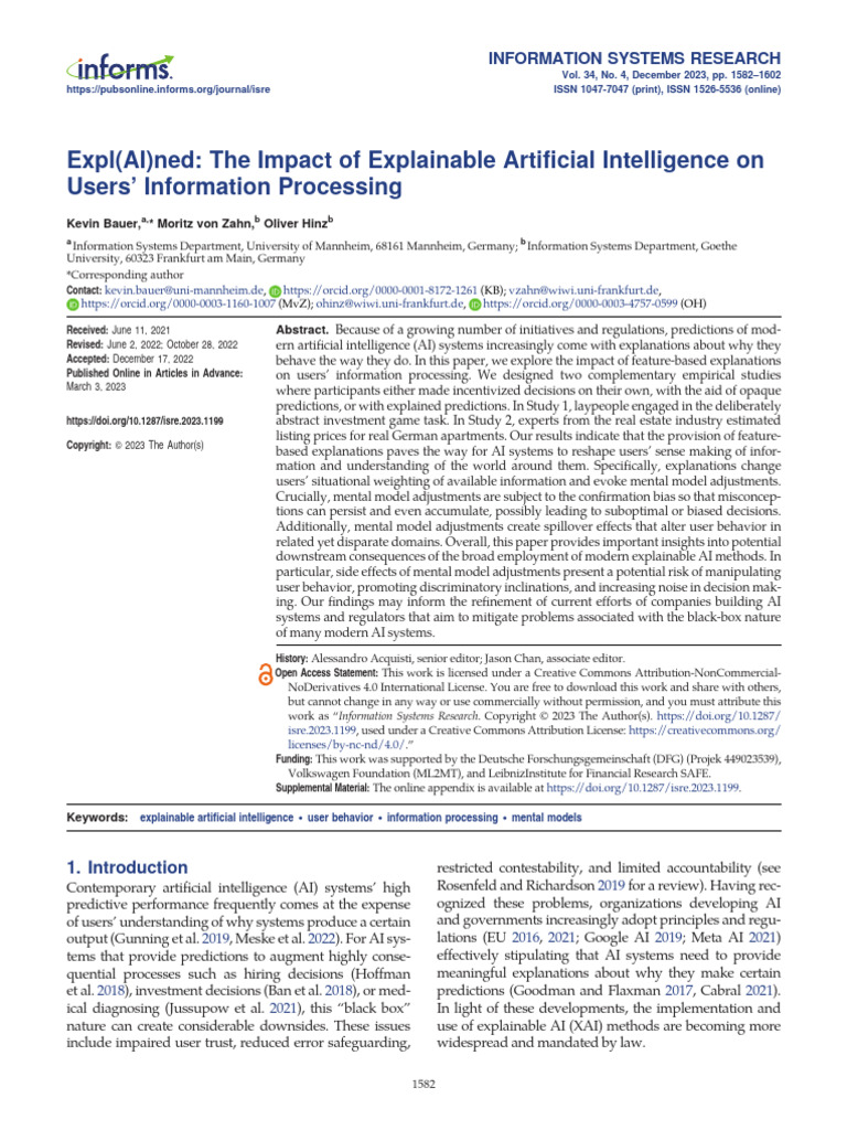 Bauer Et Al 2023 Expl (Ai) Ned The Impact of Explainable Artificial Intelligence On Users ...