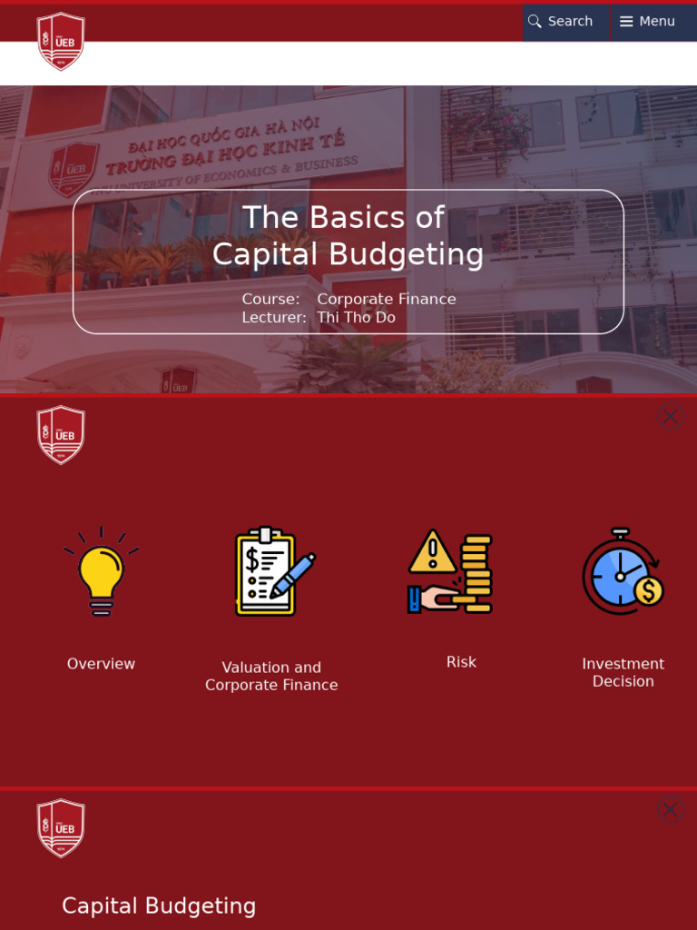 CF1 Lec9 The Basics of Capital Budgeting | PDF | Capital Budgeting ...
