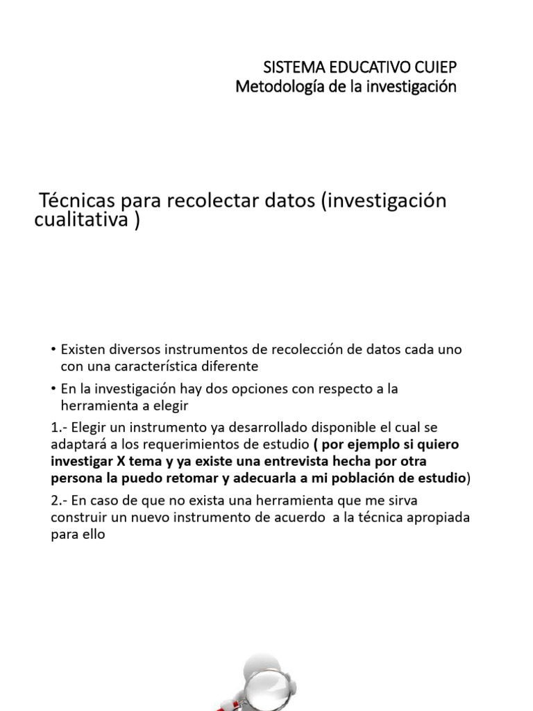 4 SEMANATécnicas para Recolectar Datos | PDF | Cuestionario | Observación