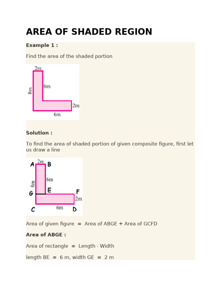 AREA OF SHADED REGION5 | PDF | Area | Euclid