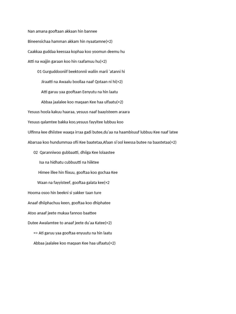 Faarfannaa | PDF