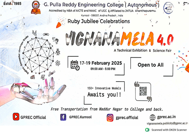 Vignana Mela 4.0 (A Technical Exhibition & Science Fair) - 1 | PDF