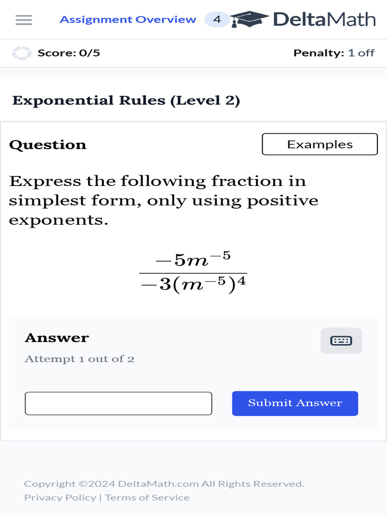 DeltaMath Student Application 2 | PDF