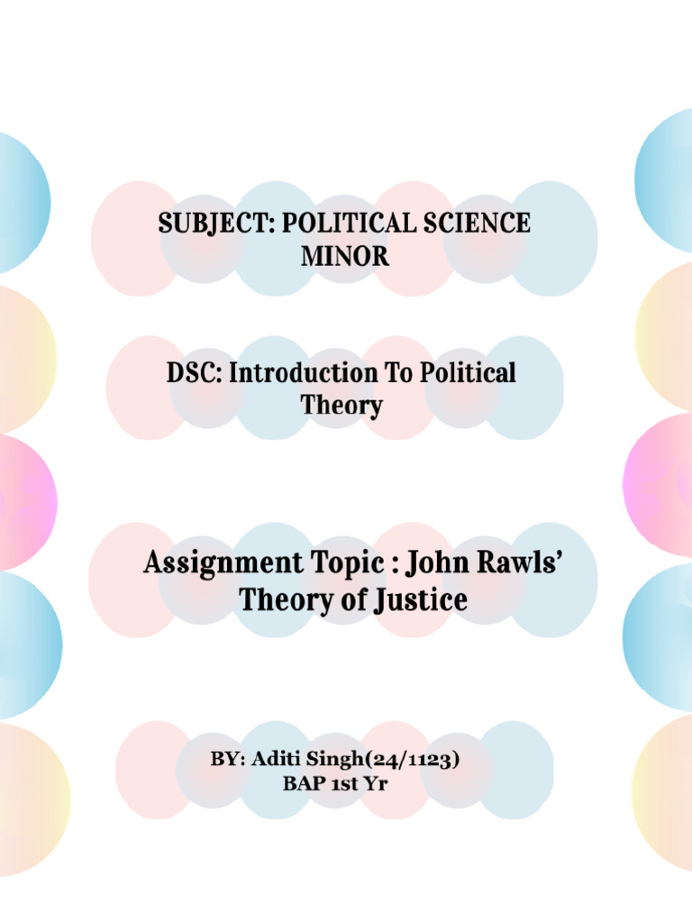 Rawls' Justice Theory Explained | PDF