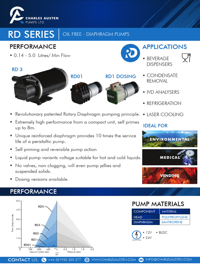 RD01 Rotary Diaphragm Pump Overview | PDF | Pump | Liquids