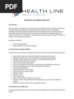Warehouse Administrator Job Description | PDF | Warehouse | Experience