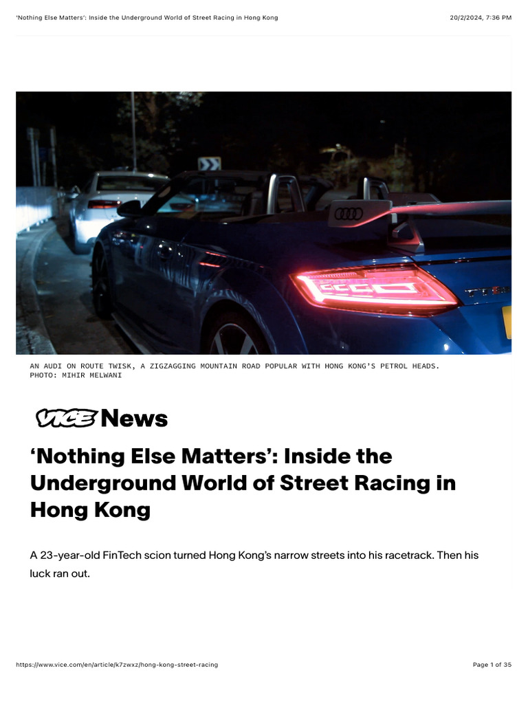 Underground Racing - VICE | PDF | Vehicles | Motor Vehicle