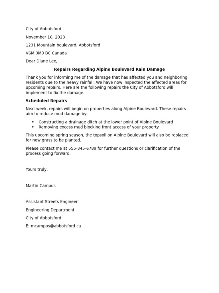 In Class Letter | PDF