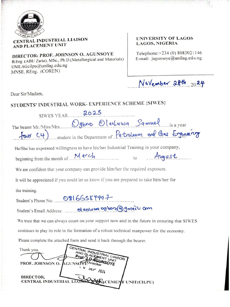 SIWES Recommendation | PDF