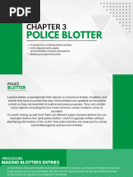 Police Blotter Guidelines and Procedures | PDF | Police | Inspector