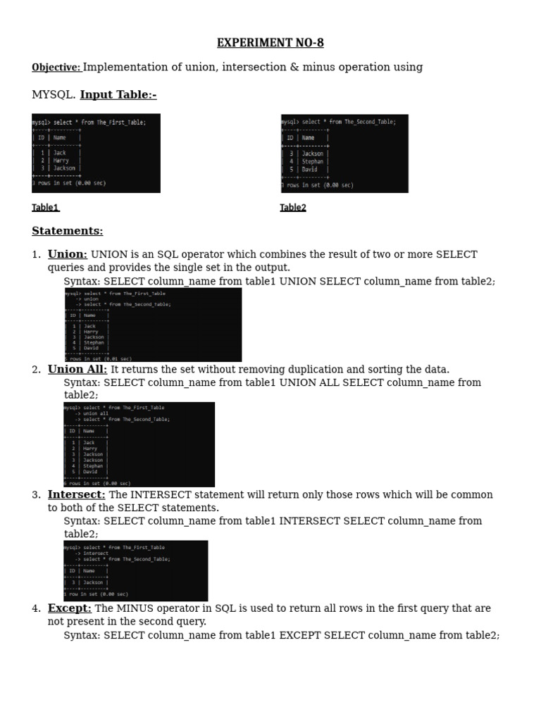 EXPERIMENT NO 8 Dms | PDF