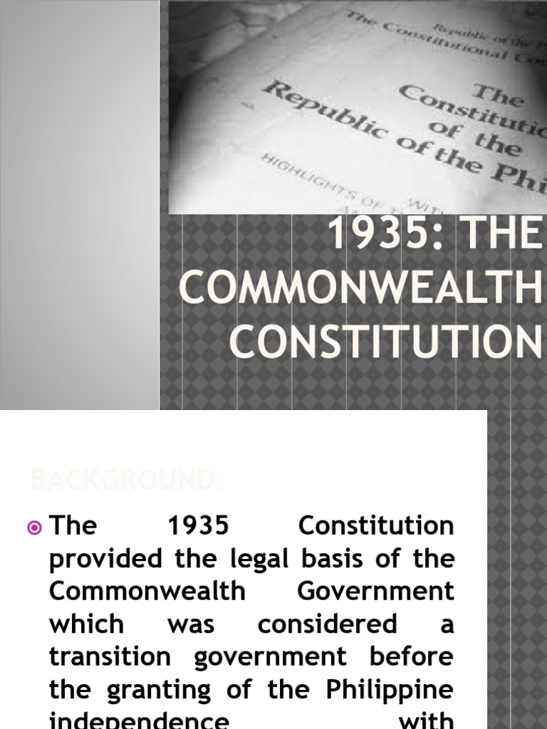 1935 Constitution | PDF | Justice | Crime & Violence