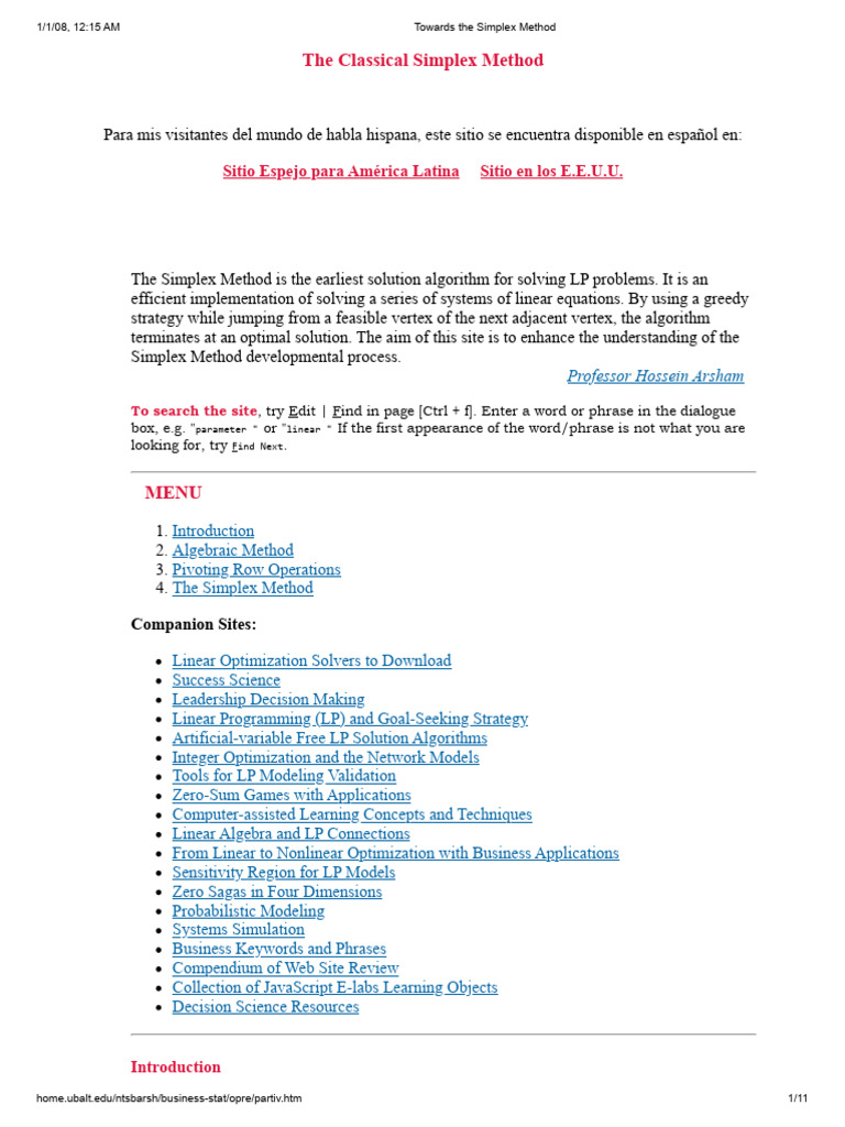 Simplex Method Guide for LP Problems | PDF | Mathematical Optimization | Numerical Analysis