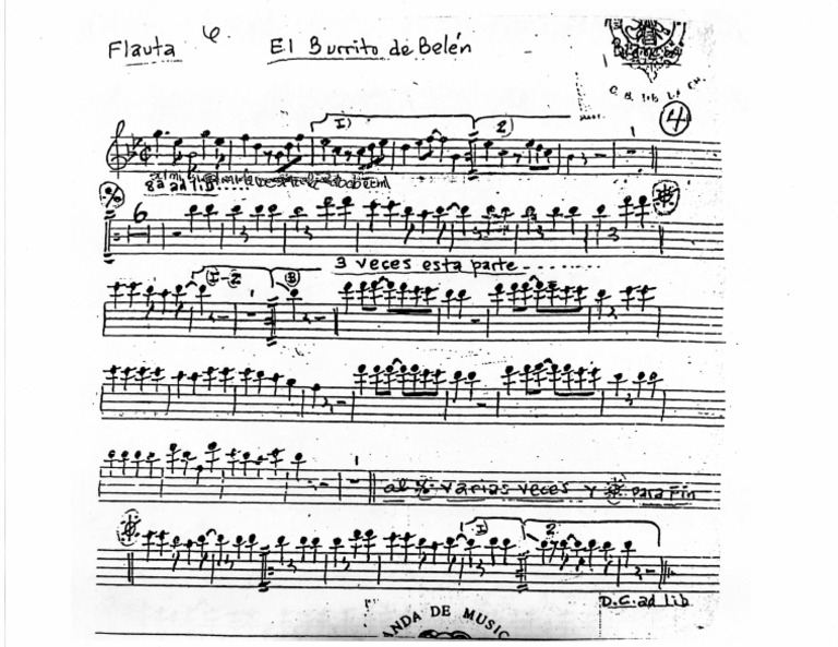 El Burrito de Belen - Flauta | PDF