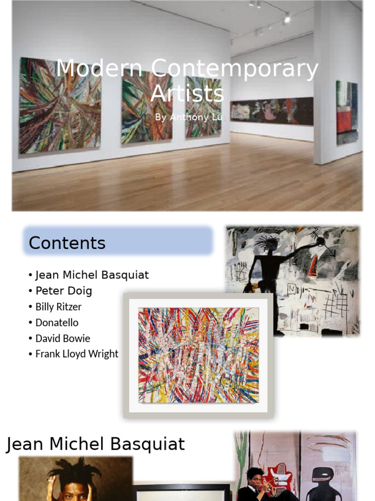 Contemporary Artists Presentation | PDF