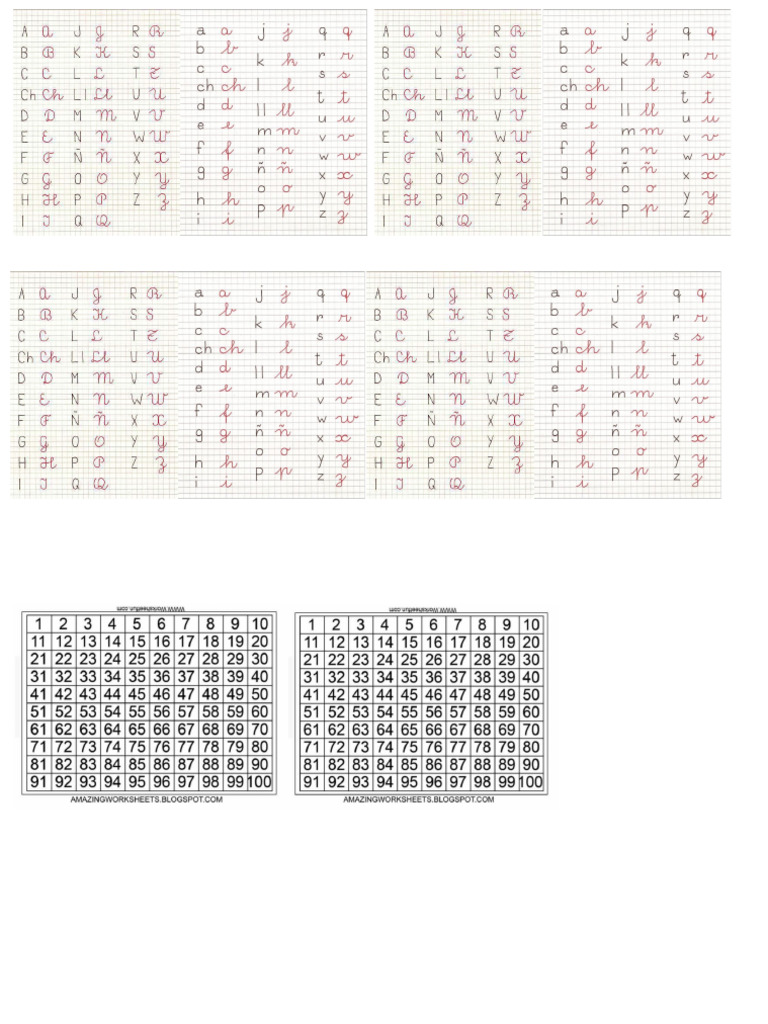Tabla Numerica y Abecedario Matte | PDF