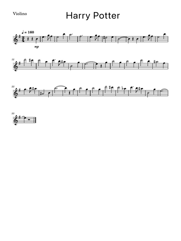 Harry Potter Violino Analysis | PDF