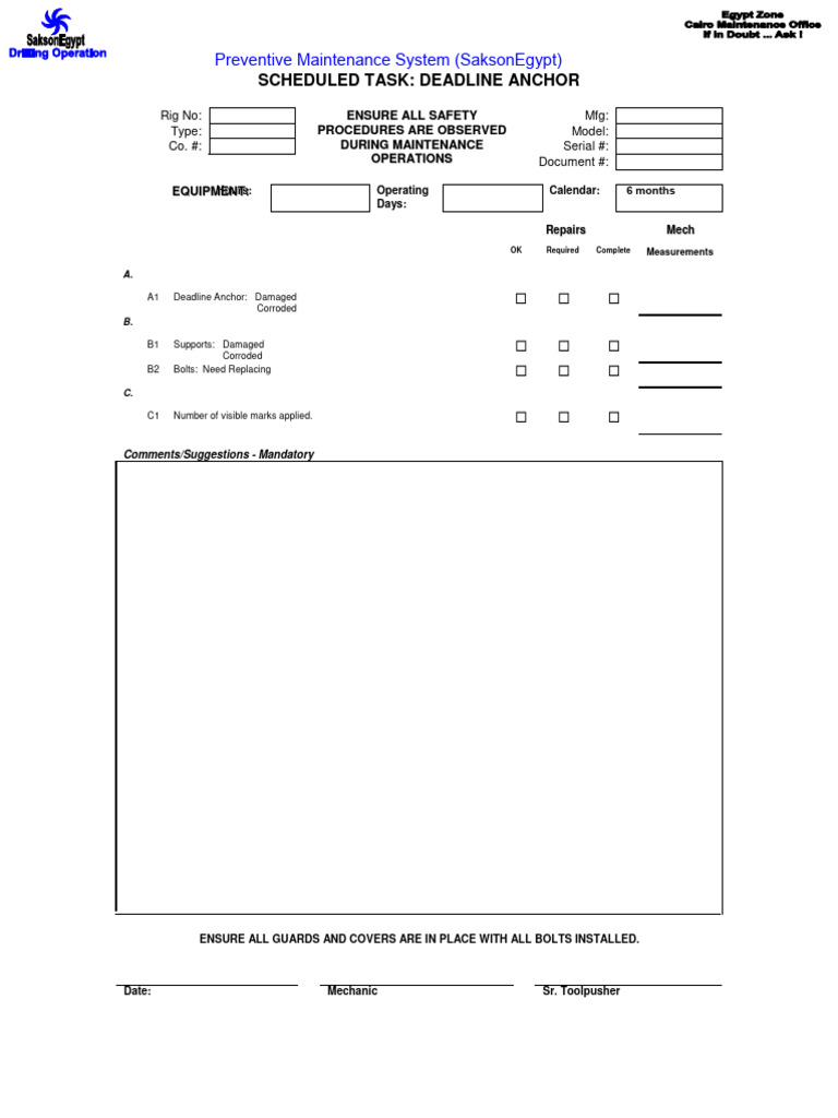 Deadline Anchor & Supports | PDF