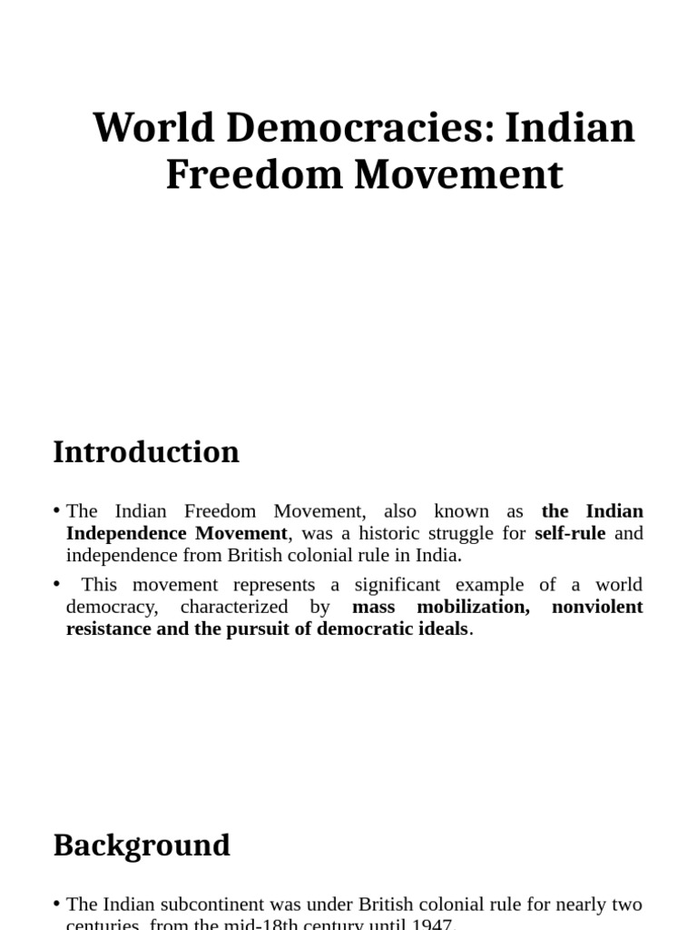 Indian Freedom Movement | PDF | Indian Independence Movement | Mahatma ...
