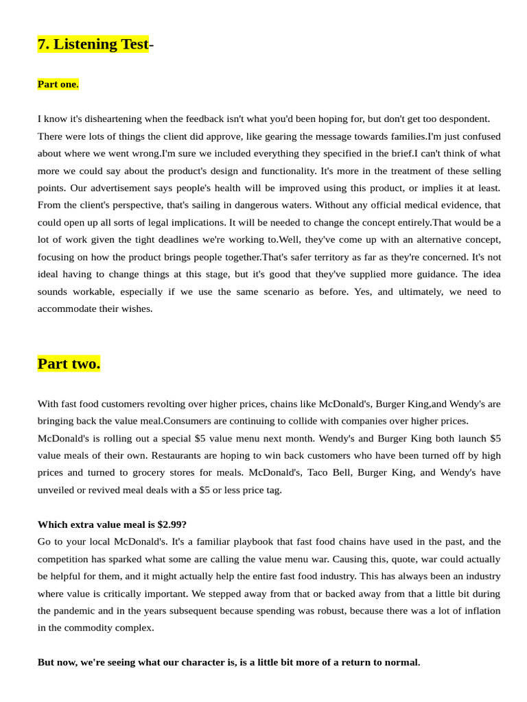 8.TEST 7 - 2024 - CHON QG File Full | PDF | Saturn | Mc Donald's