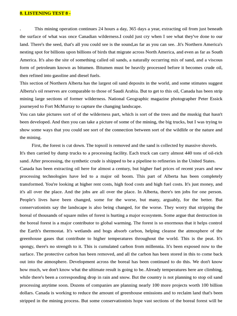 8.TEST 8 - 2024 - CHON QG File Full | PDF | Petroleum | Oil Sands