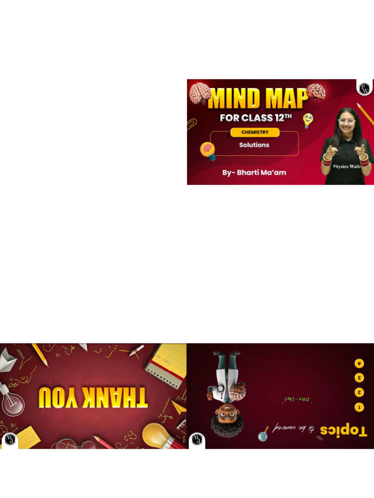 Solutions - Class Notes - Class 12th Mind Map Series | PDF