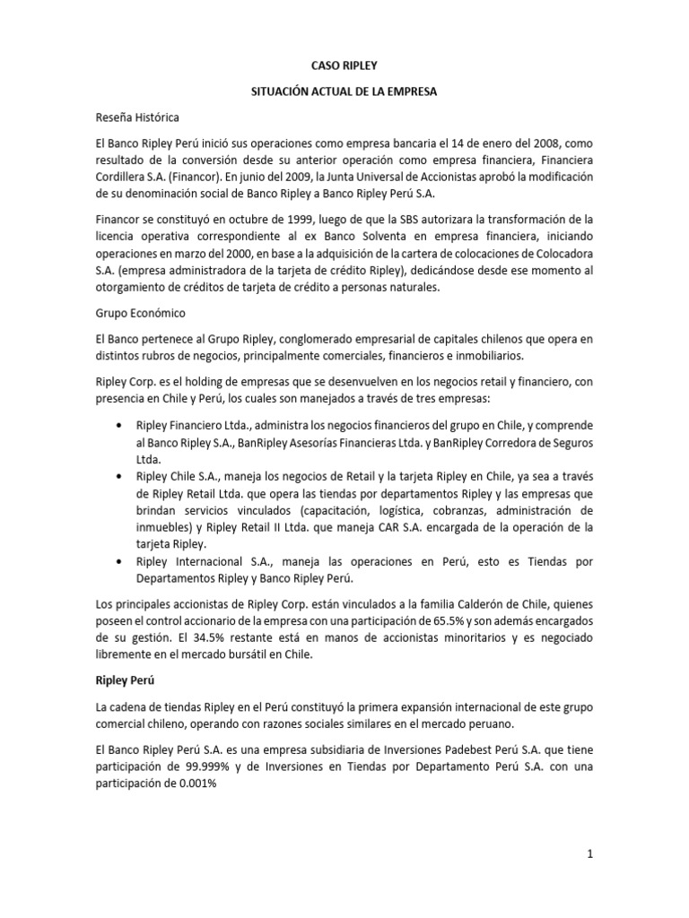 Caso Ripley | PDF | Perú | Bancos