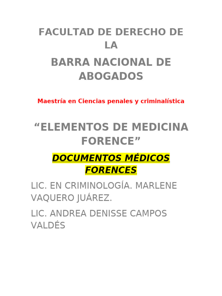 Documentos Médico Forenses | PDF | Vejez | Medicina