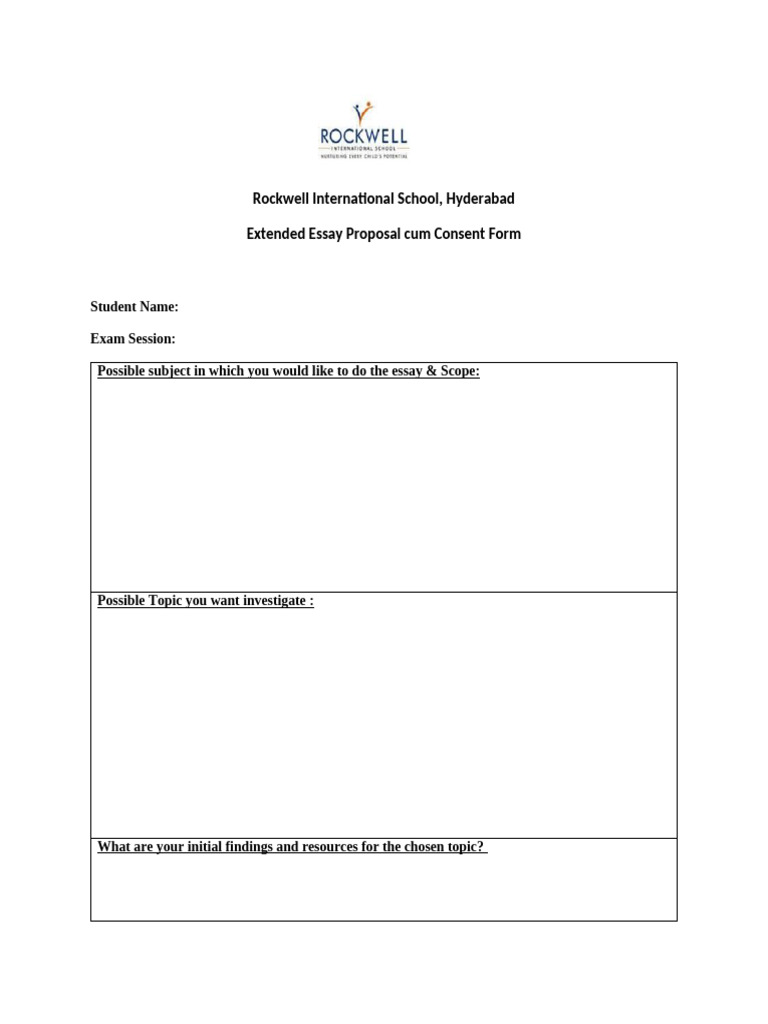 Extended Essay First Proposal | PDF